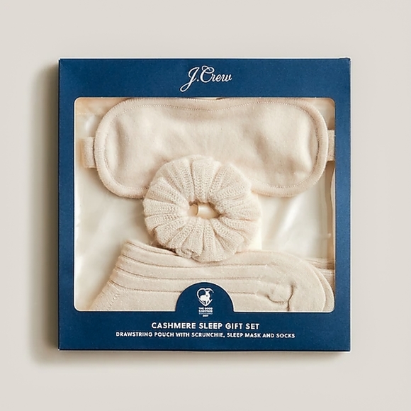 J. Crew | Accessories | Jcrew Cashmere Luxe Sleep Gift Set Heather ...